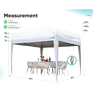 Quictent Privacy 8x8 Pop up Canopy Tent with Sidewalls and Roll-up Ventilated Windows, One Person Setup, Easy Outdoor Commercial Gazebo Shelter Enclosed Waterproof, Bonus 4 Sandbags