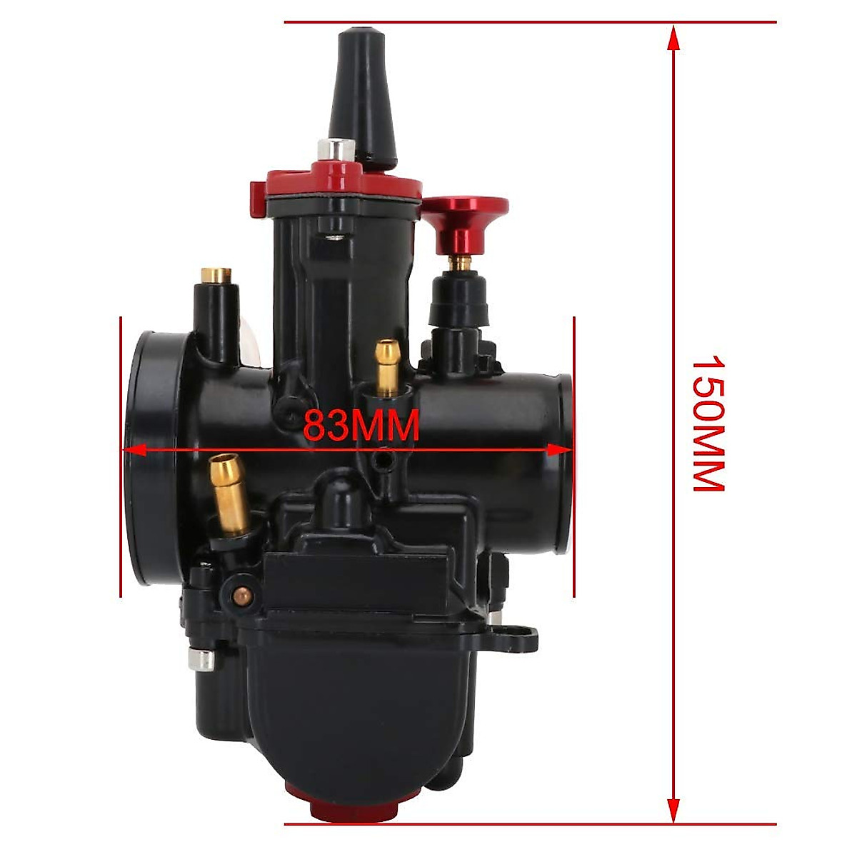 JFG RACING PWK 21mm Carburetor Motorcycle Racing Carb Universal For 50cc to 100cc Pit Dirt Bike Motocross Enduro On/Off Road ATV Quad Scooter Black