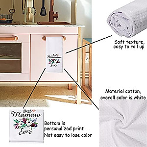 TSOTMO Grandma Gift Mamaw Kitchen Towel Best Mamaw Ever Kitchen Towel Gift (Mamaw Towel)