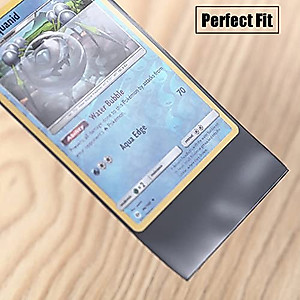 Card Sleeves 2 1/2 x 3 1/2 100 Photocard Protector Perfect for Double sleeving Small Japanese Sized Board Game Penny Sleeve for Sports Trading Kpop Poke Baseball,Magic,MTG Sleeves (Black-200pcs)