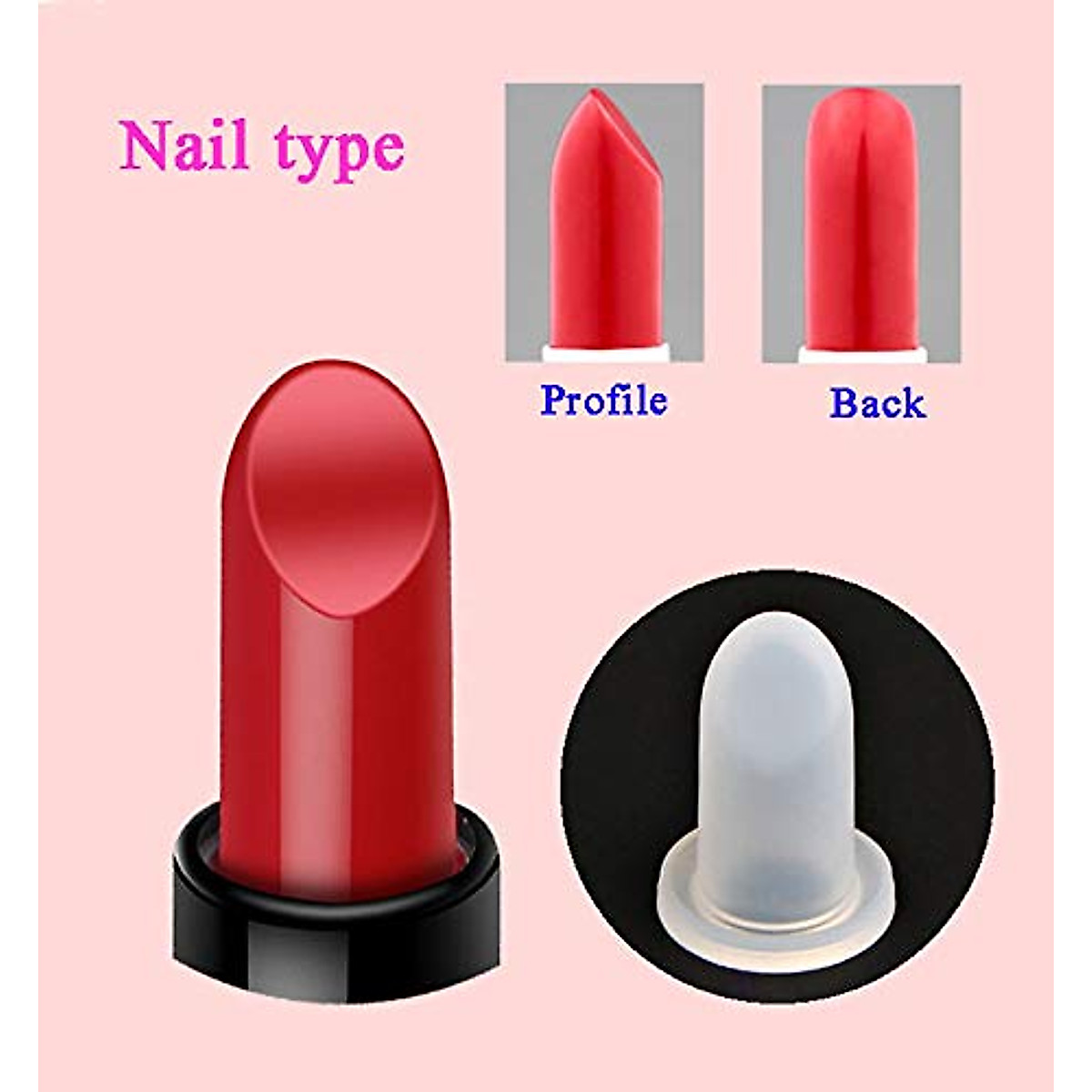 AKOAK 9 Pcs/Set Simple DIY Lipstick Mould,Creative and Lovely Various Shapes of Lipstick Making Mould for 12.1mm Lipstick Tube,Nail/Flower/Beak/Diamond