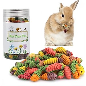 Rabbit Chew Toys,150g Bunny Treats,Guinea Pig Food Natural Small Animal Teeth Molar Toys for Hamster Chinchilla Gerbil Squirrel