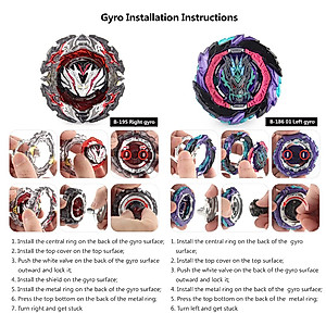 Ruolan Battling Top Metal Fusion Evolution Master Burst Gyro Toys Spinning Tops Set, Combat High Performance Game with 2 Launchers Gift for Children Boys Kids (12PCS)