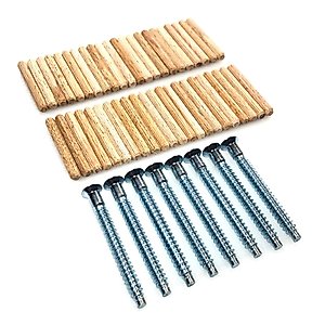 ReplacementScrews Hardware Kit Compatible with IKEA KALLAX 2 x 4 Shelf Unit 202.758.85 - All Screws (104321) and Dowels (101339)