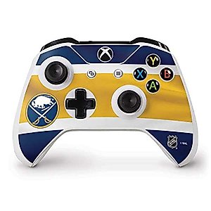 Skinit Decal Gaming Skin compatible with Xbox One S Controller - Officially Licensed NHL Buffalo Sabres Jersey Design