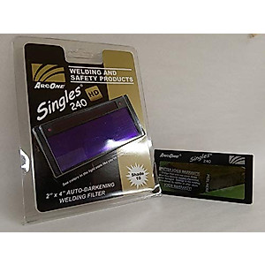ArcOne S240-10 Horizontal Single Auto-Darkening Filter for Welding, 2 x 4", Shade 10