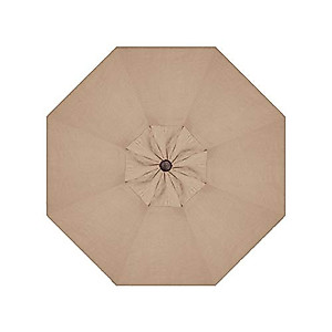 Treasure Garden UM8100-5476 Market Collection - 9' Auto Tilt Umbrella, Choose Fabric Color: Heather Beige, Choose Pole Finish: Bronze