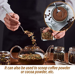 Roshtia Long Handle Spoons, 7.6 Inch Ice Tea Spoon, Long Handle Coffee Spoons, Coffee Stirrers, Ice Cream Spoon, Stainless Steel Coffee Spoons, Cocktail Stirring Spoons (24 Pieces)