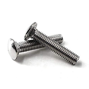 M6x40 Carriage Bolts 304 Stainless Steel Square Bolts (Pack of 30)