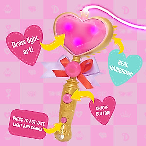 Wow! PODS Stuff Love Diana Hairbrush Light Painting Wand with Sounds | Light up Hair Brush, Role Play and Dress-Up Accessory | Official Toys for Kids Inspired by The YouTube, TV and Animation Series