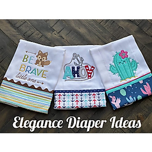 Elegance Diaper, Prefold Cloth Diaper Regular 4x6x4 6 Pack 100% Cotton (White)