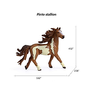 UANDME 8PCS Big Horse Mare and Stallion Toy Figures, Plastic Figurines, Horse Animal Toys for Girls and Boys, Horse Club Cake Topper Party Decoration