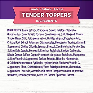 Wellness Tender Toppers (Previously CORE Bowl Boosters), Grain-Free Natural Dog Food Toppers or Mixers, Made with Real Meat (Lamb & Salmon, 8 oz Bag)
