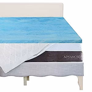 Gel Memory Foam Mattress Topper Twin Extra Long, Plush 2 Inch Thick, Premium Gel Infused Twin XL Memory Foam Mattress/Bed Topper/Pad for a Cool, and Comfortable Sleep. Made in The USA