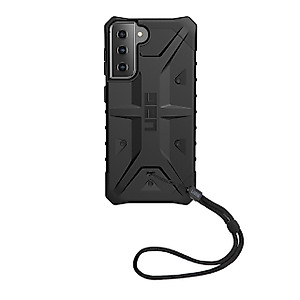 UAG Samsung Galaxy S21 5G Case [6.2-inch screen], Pathfinder Black + Paracord Lanyard Adjustable Wrist Strap, Black