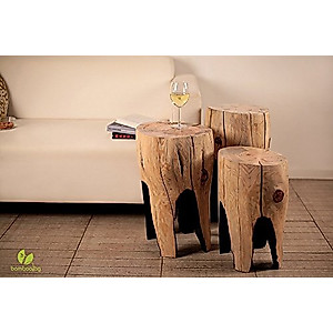 Bedside Table, Rustic Nightstand, Tree Stump Coffee Table, Farmhouse End Table