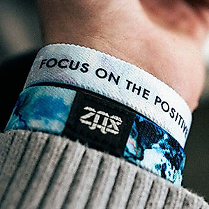 ZOX Bracelets — Focus on the Positive | Stretchy Elastic Band with Motivational Affirmations and Beautiful Artwork, Great Gift for Men, Women, and Kids (Medium)