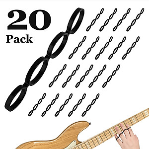 IMPRESA 20 Pack Finger Exerciser for All Instruments - Dexterity Improvement Grip Strength Trainer - Guitar Exerciser to Increase Transition Speed - Adjustable Tension Finger Stretcher