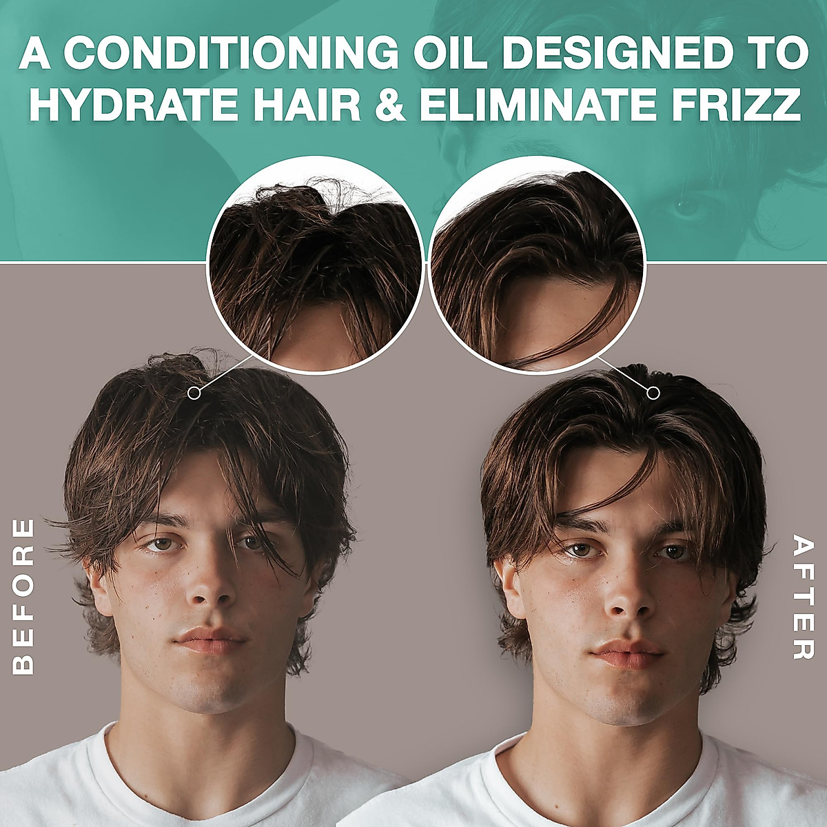 CRVFT Daily Leave in Conditioner For Men [OIL] | 30 Day Supply | Men's Hair Moisturizer | Hair Oil For Men | For Dry/Damaged Hair | Scented | (3oz) AM