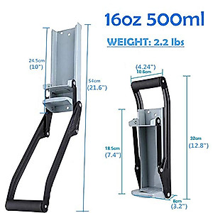 16 oz. Metal Can Crusher/Smasher, Heavy Duty Wall Mounted Aluminum Can Crusher, Crusher Recycling Tool for Seltzer, Soda, Beer Cans with Bottle Opener