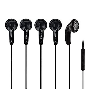 Kinboofi KBEAR Stellar Earphones Wired Earphone, HiFi Stereo Headphones with 1 Dynamic Driver, HiFi Entry Level Headsets (with Mic, Black, 5 Pairs)…