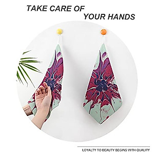 Lurnise Hand Towel Watercolor Hand Towels Dish Towel Lanyard Design for Bathroom Kitchen Sports