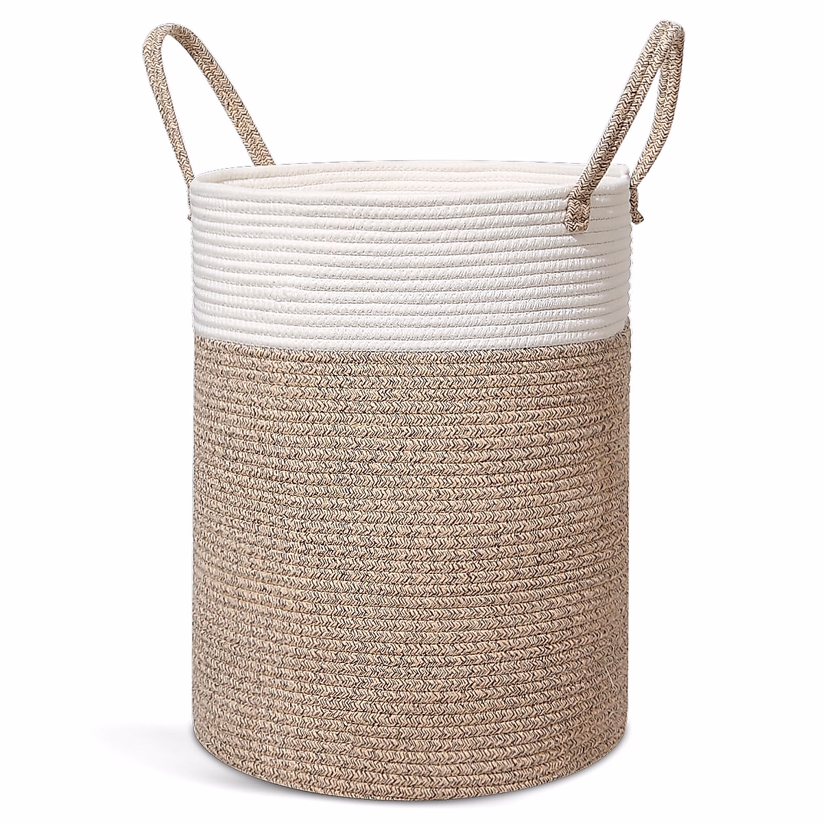 Woven Laundry Basket Laundry Hamper for Bedroom, Dirty Clothes Hamper Tall Basket, Boho Laundry Basket Nursery Hamper, 58l Large Laundry Hamper Dirty Clothes Basket Clothes Hampers for Laundry Blanket