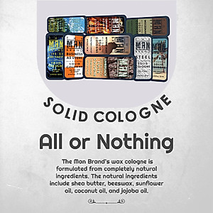 The Man Brand Solid Cologne Sample Set of 9 - Mens Sample Cologne Pack - Mens fragrance Sampler Set - Mens Travel Size Cologne Sampler Set (All or Nothing - 9 Pack - 0.75 oz each)