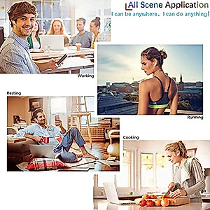 Coolwin Wireless Earbuds Bluetooth 5.0 Headphones Mobile Charging Case,IPX5 Waterproof,3D Stereo Air Buds in-Ear Ear Buds Built-in Mic,Pop-ups Auto Pairing Airpod Android iPhone Apple Earbuds White