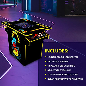 Arcade1Up PAC-MAN Arcade Game Table, Full Home Machine, Black Series Edition
