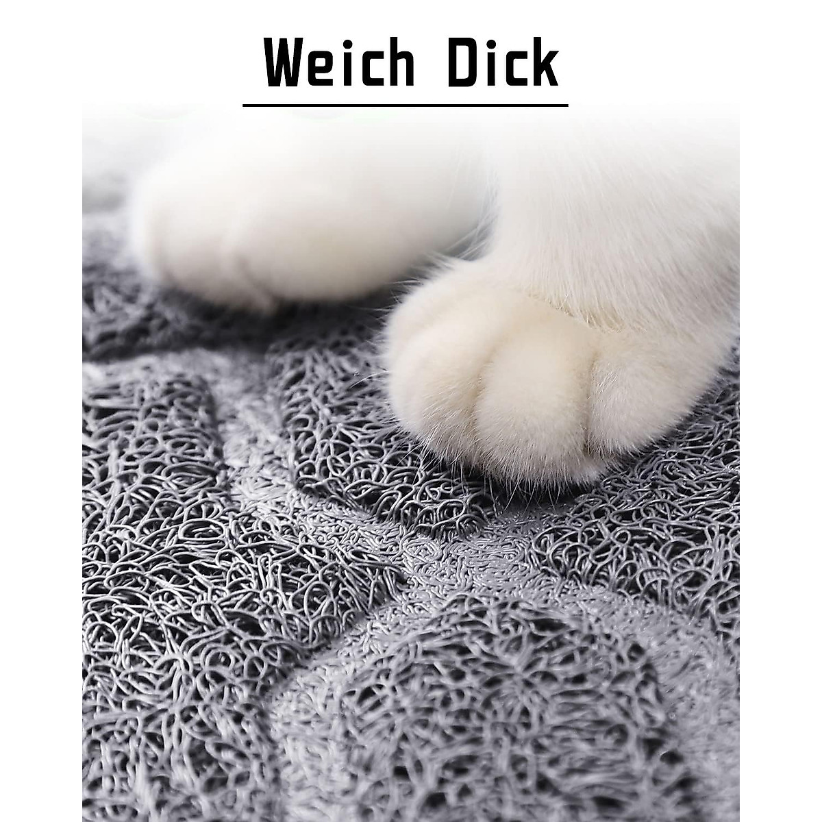 Yimobra Cat Litter Mat, 35.4"x23.6" Litter Box Mat with Litter Lock Mesh, Soft Cat Litter Mat Litter Trapping Mat, Easy to Clean, Non-Slip, Water Resistant, Litter Free Floors, Dark Grey