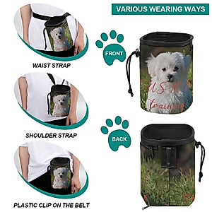 Custom Dog Treat Training Pouch with Photo Text, Personalized Pet Picture Name Treat Training Bag, Customized Dog Training and Behavior Aids - Easily Carries Pet Toys, Kibble, Treats