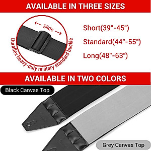 Amumu AIRAFT Bass & Guitar Strap 4" Ultra Wide - 0.7" Thick Breathable Convex 3D Air Cell Cushions - Neoprene Padding - Cotton Canvas Top - Adjustable Length 48"-63"(Long)