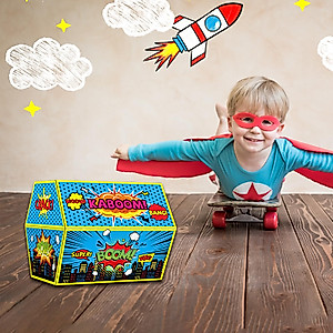 Super Theme Hero Treasure Chest Classroom Decorations Hero Theme Chest Teachers Toy Prizes Awards Classroom Rewards Chest Super Theme Hero Box for Classroom Teachers Kids Nursery Room School Decor