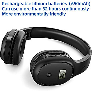 Rechargeable and Portable Personal FM Radio Headphones with Best Reception, Walkman Wireless Headset FM Radio Ear Muffs for Jogging, Mowing, Cycling, Meeting FM Receiver