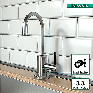 hansgrohe Talis S Stainless Steel Beverage Kitchen Faucet, Kitchen Water Filter Faucet, Faucet for Kitchen Sink, Stainless Steel Optic 04301800