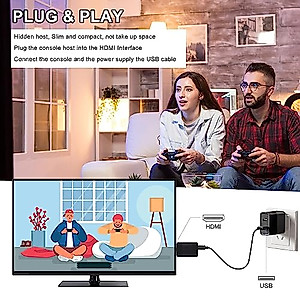 Wireless Mini Retro Game Console Built-in 1734 Classic Games Plug & Play Video TV Game Stick Support HDMI/AV Output with 2 Wireless Controllers Handheld Game Console………