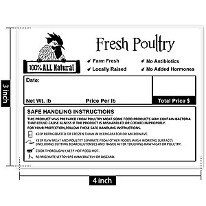 Poultry Shrink Bags,50Pack 13x18Inches Clear Poultry Heat Shrink Wrap BPA Free Freezer with 50 Zip Ties,50PCS Freezer Labels and a Silicone Straw for Chickens,Rabbits