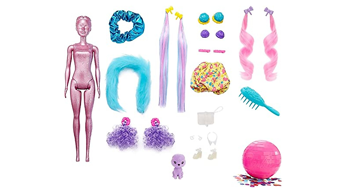 Barbie Color Reveal Glitter Doll - 25 Surprises & Interchangeable Hair