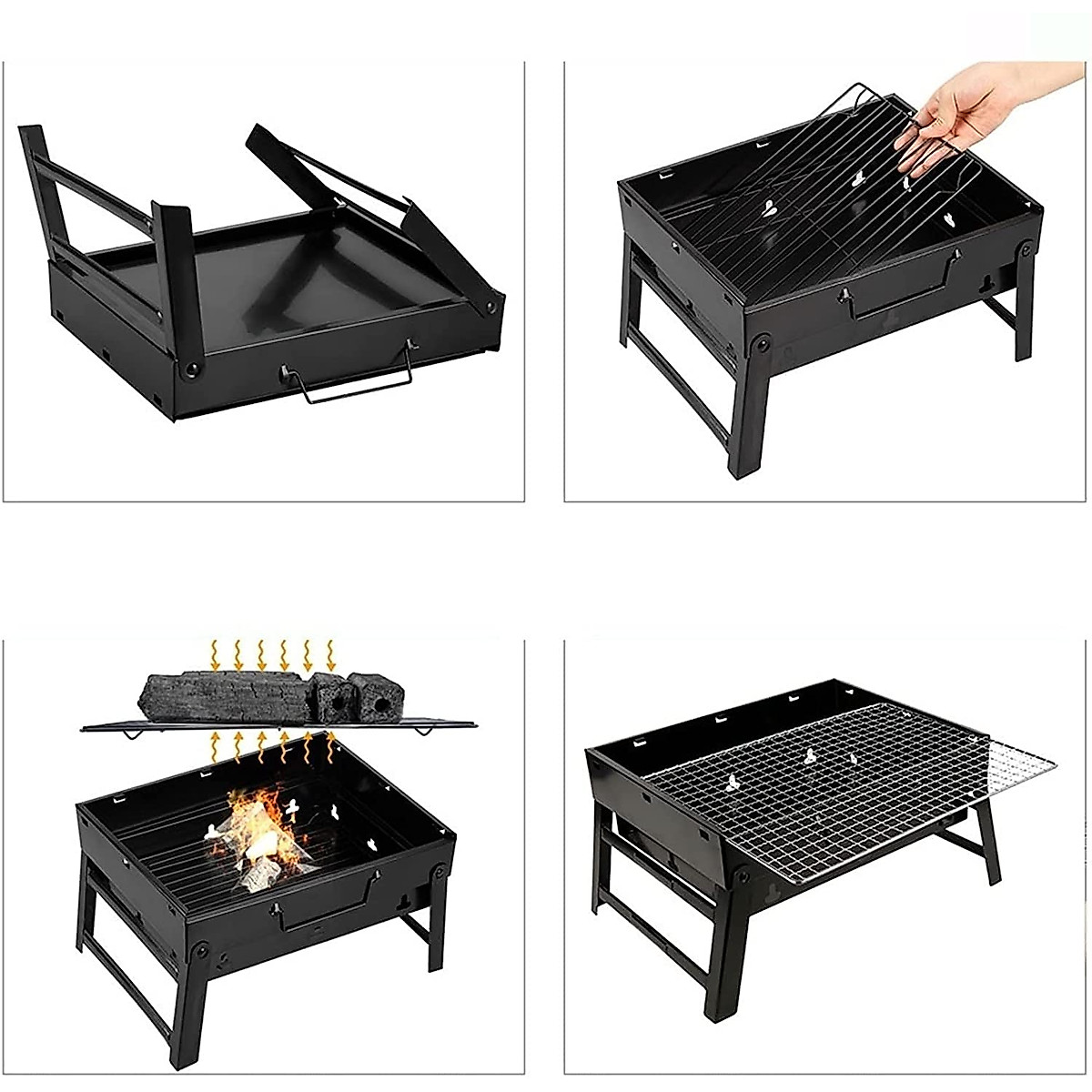 BBQ Grill Outdoor Gas grill Folding Barbecue Grill Portable Compact Charcoal Barbecue Grill Barbecue Grill Bar Smoking Outdoor Camping