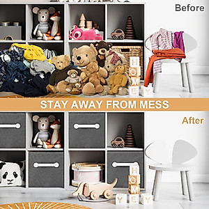 Vexqhovgalo Storage Bins Collapsible Basket - Foldable Fabric Organizing Cubes with Handles For Shelves Utility Room Bedroom Closet And Toys Large Sturdy Organizers 2 Pack (Grey)