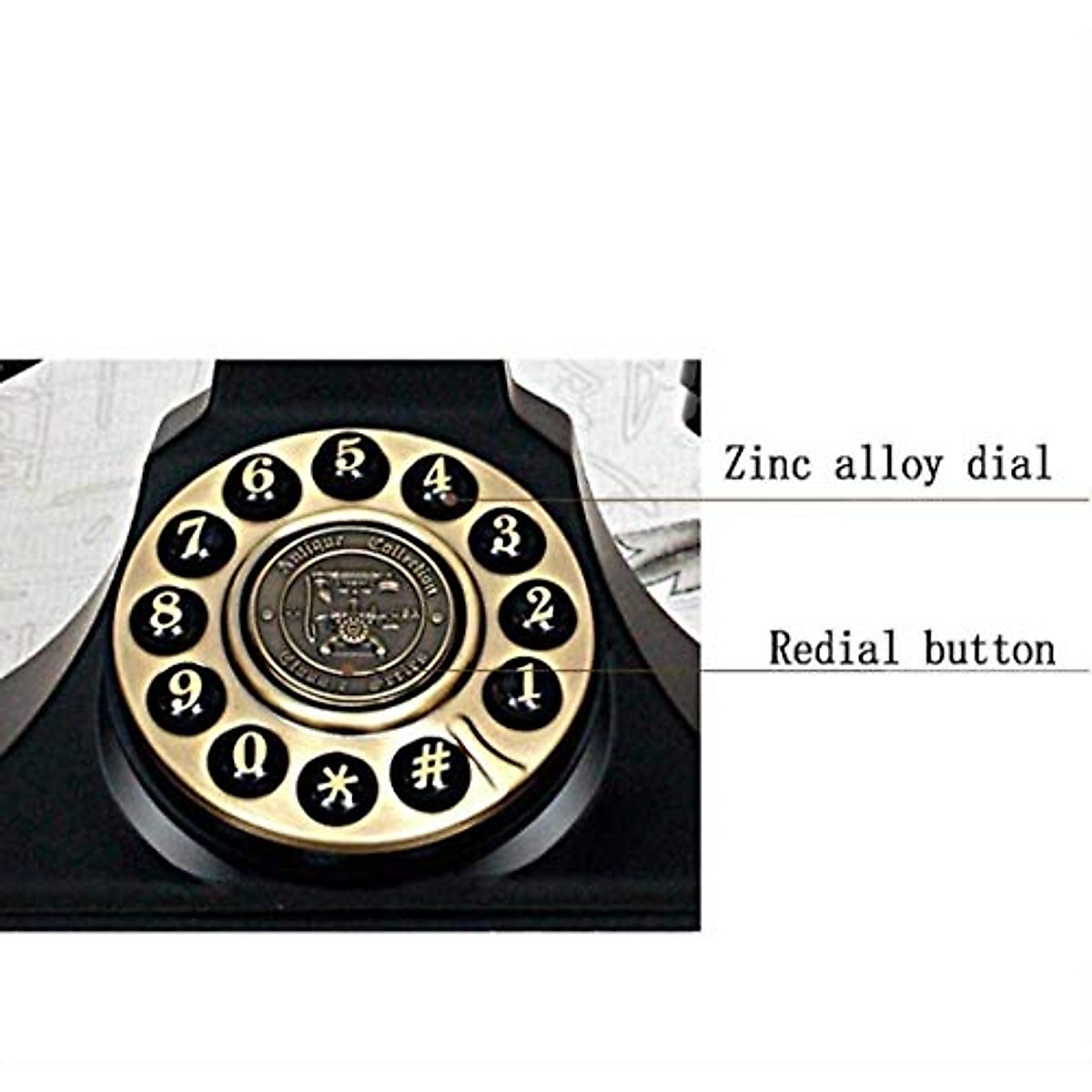 Phone Home Phone Desner Retro Phone/Rotary Dial Telephone/Retro Style Phone/Vintage Telephone/Classic Desk Dialler Landline Phone Vintage Business Office Landline (Button Style) (Button Style b)