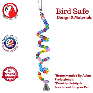 Bonka Bird Toys 869 Millet Holder Colorful Plastic Bead Miller Foraging Parakeet Budgie Finch Dove