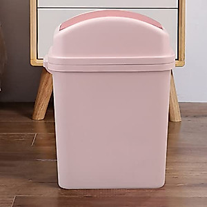 Zopnny 7 L Slim Plastic Trash Can, Swing Lid Garbage Can, 1-Pack, Grey