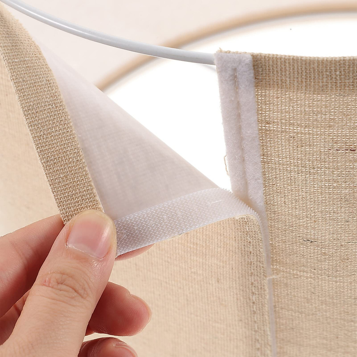 Table Lampshade Drum Lampshade Natural Beige Linen Lampshades Barrel Lamp Shade Chandelier Lampshade