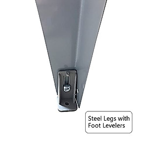 Free Standing Laundry Tub White Utility Sink Basin Fixture with Floor Mount Grey Steel Legs, 23 in. Wide, 25 in. Long, 15 in. Height, 4 in. Center set Holes