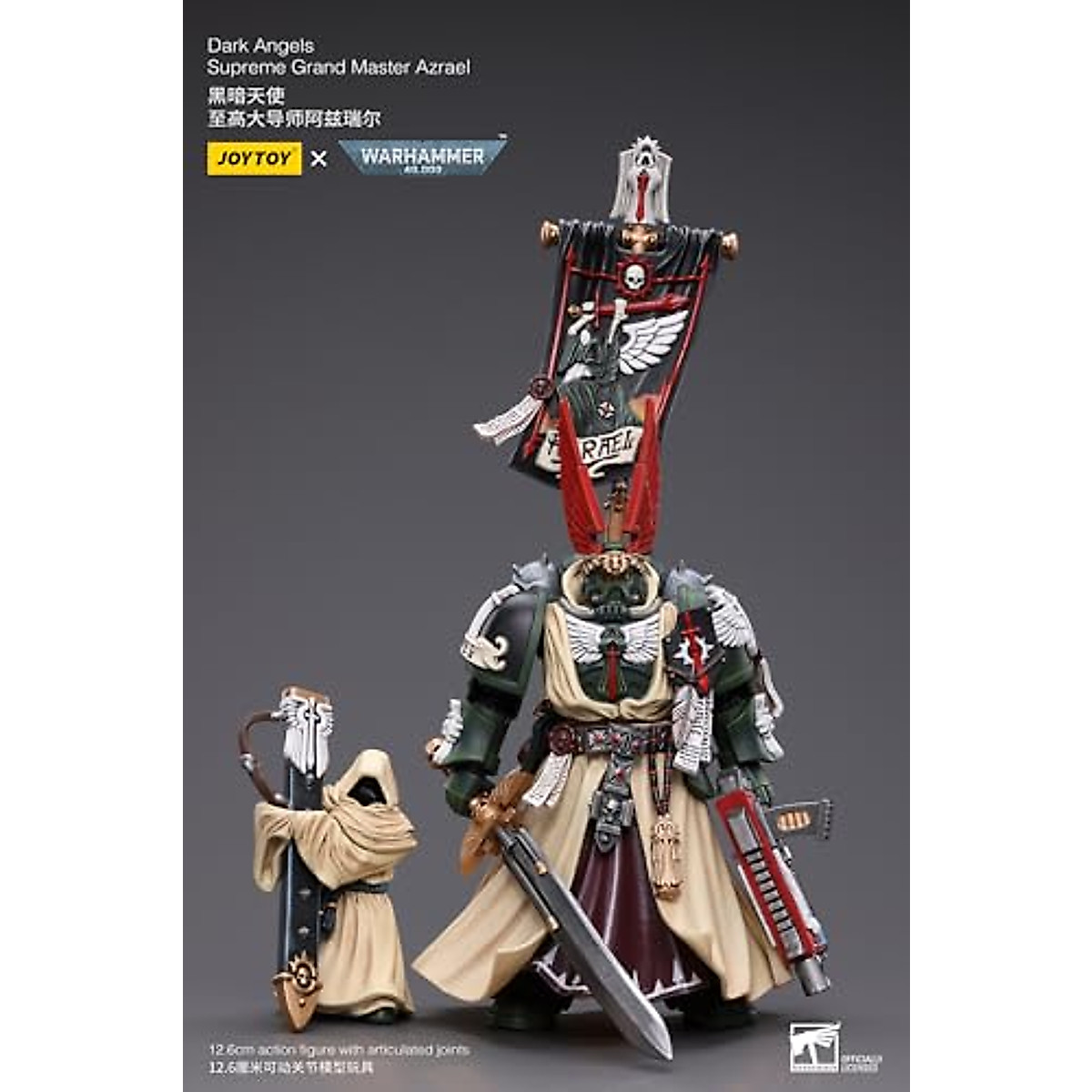 JoyToy Warhammer 40K Dark Angels Supreme Grand Master Azrael 1:18 Scale Action Figure