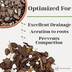 All Purpose Orchid Mix Potting Soil Indoor Plants (2 Quarts), Orchid Bark & Organic Perlite for Plants - Succulent Soil Potting Mix Indoor - Orchid Soil