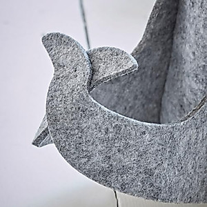 Felt Storage Basket Storage Bin: Whale Shaped Laundry Basket Blanket Books Storage Bin for Cloth Books Sundries