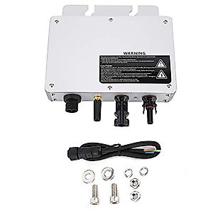 Solar Grid Tied Micro Inverter, Grid Tie Inverter, Aluminum Alloy Waterproof Power Grid Tie Micro Inverter Voltage 80-160VAC/180-280VAC Free Intelligent Monitoring System